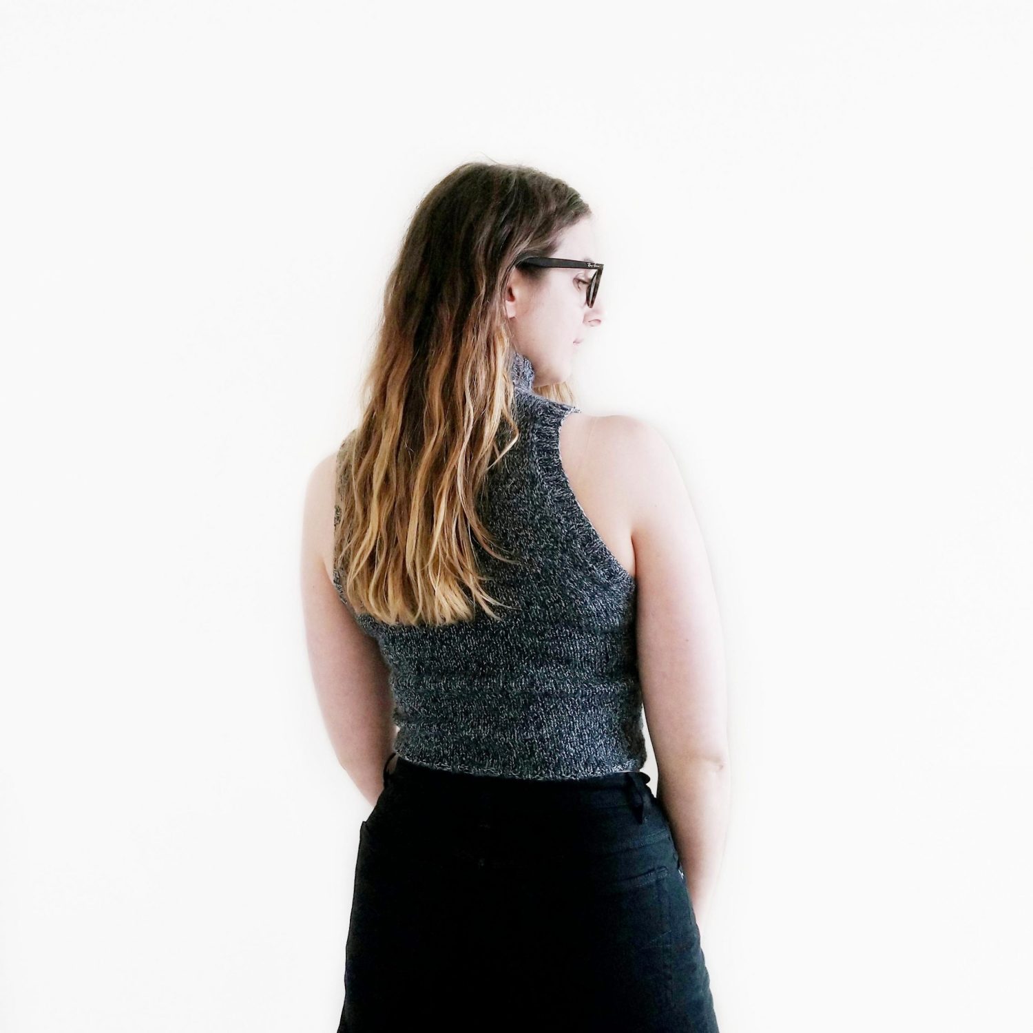 ROLL NECK VEST KNITTING PATTERN by KNITS PLEASE – Knits Please