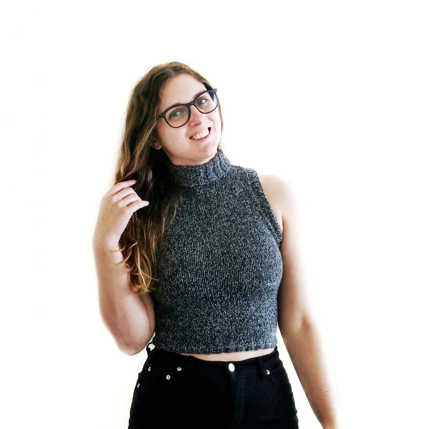 ROLL NECK VEST KNITTING PATTERN by KNITS PLEASE – Knits Please