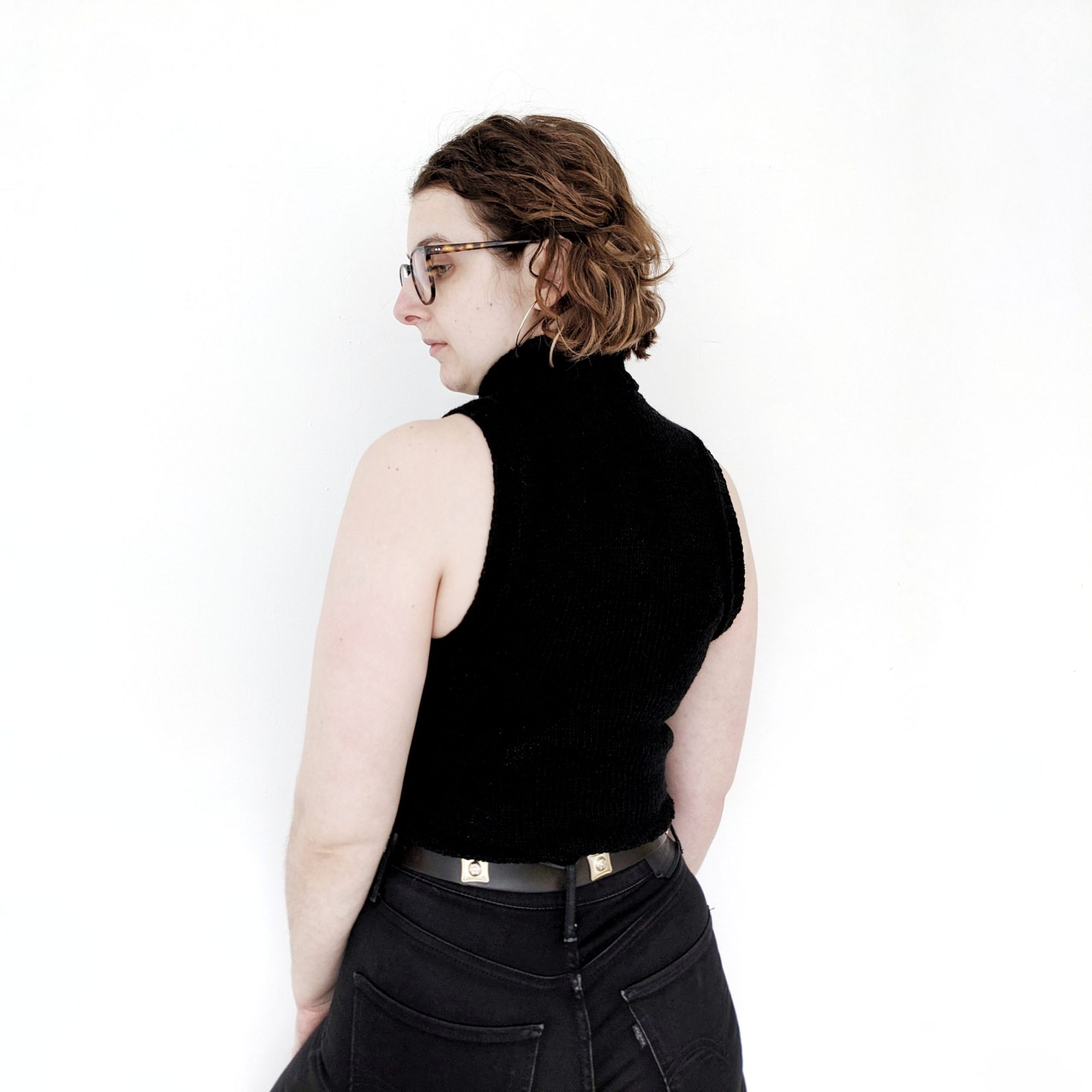 ROLL NECK VEST KNITTING PATTERN by KNITS PLEASE – Knits Please